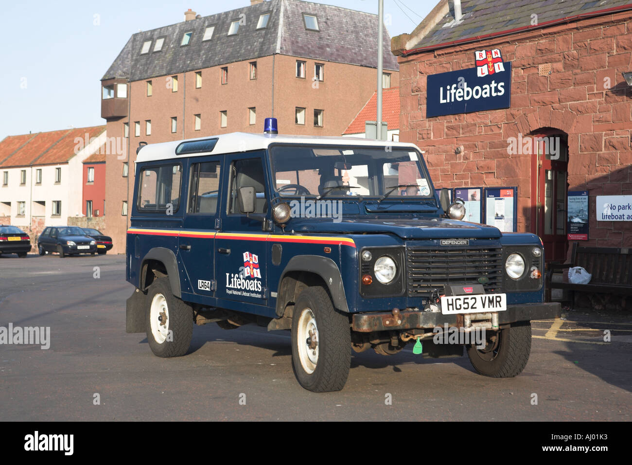 RNLI Station with Land Rover, Dunbar, Scotland, UK Stock Photo - Alamy