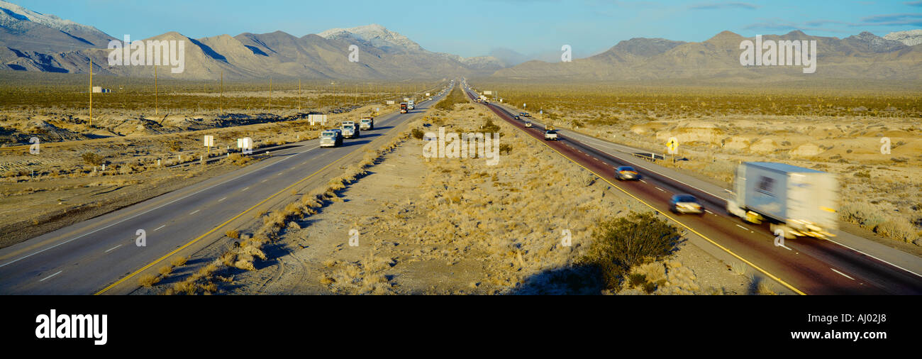 Interstate 15 Near Las Vegas After Winter Storm Nevada Stock Photo - Alamy