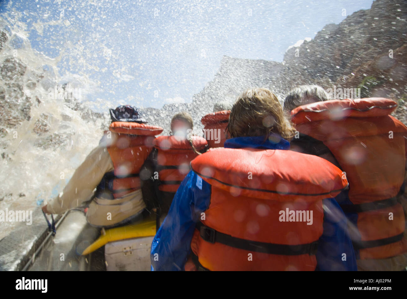 People white water rafting Stock Photo - Alamy