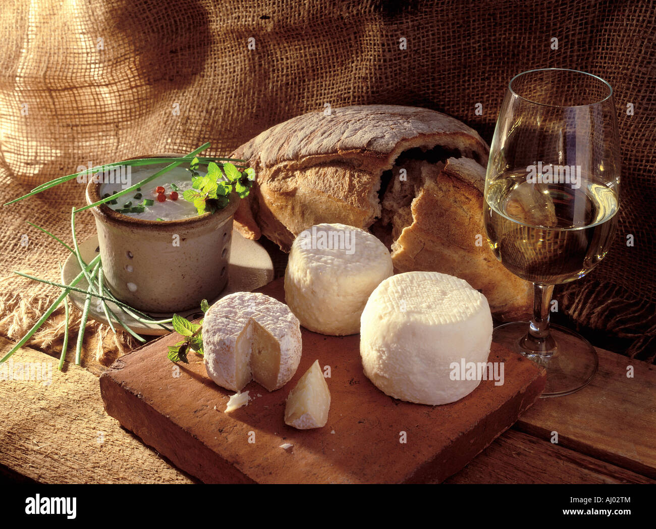 France, Cher, crottins de Chavignol (cheese made from goat's milk) and ...