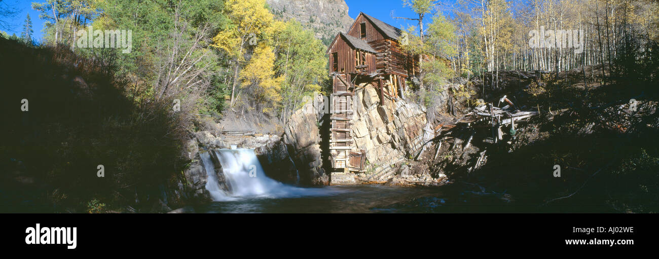 Mill at Crystal River Valley Autumn Colorado Stock Photo - Alamy
