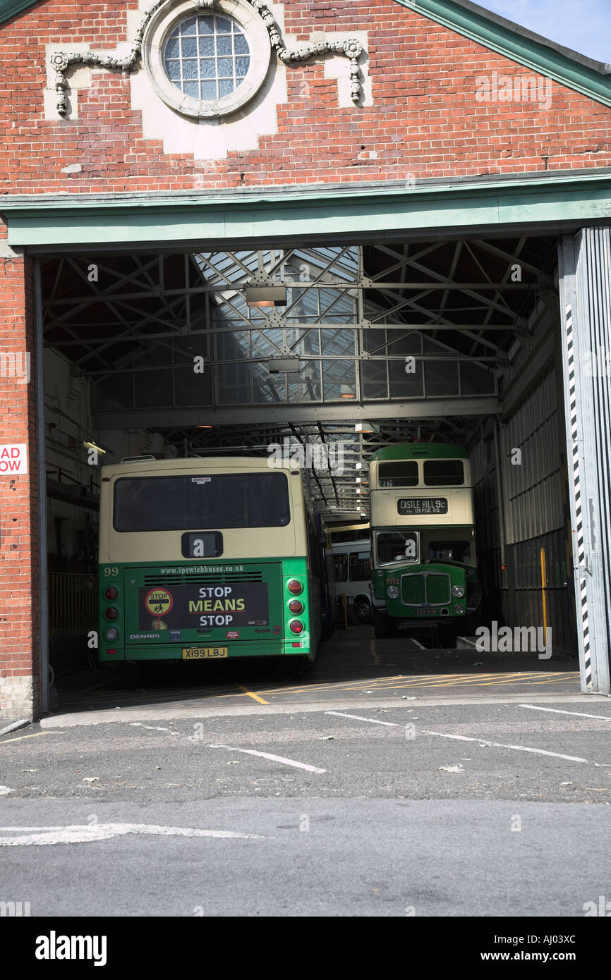 Buses in the bus depot Ipswich Suffolk England Stock Photo - Alamy