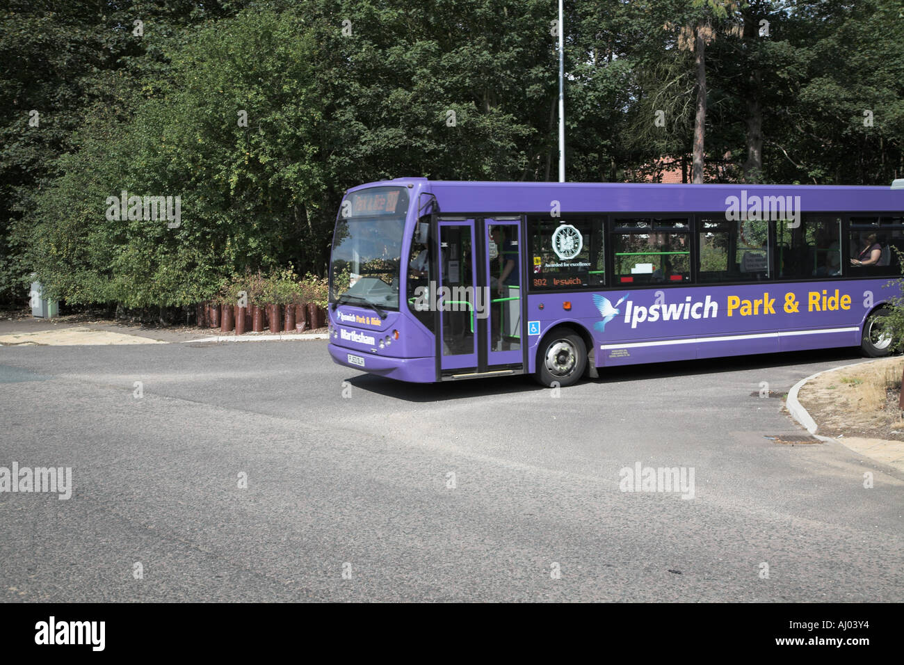 Ipswich Park and Ride bus Martlesham, Ipswich, Suffolk, England Stock ...