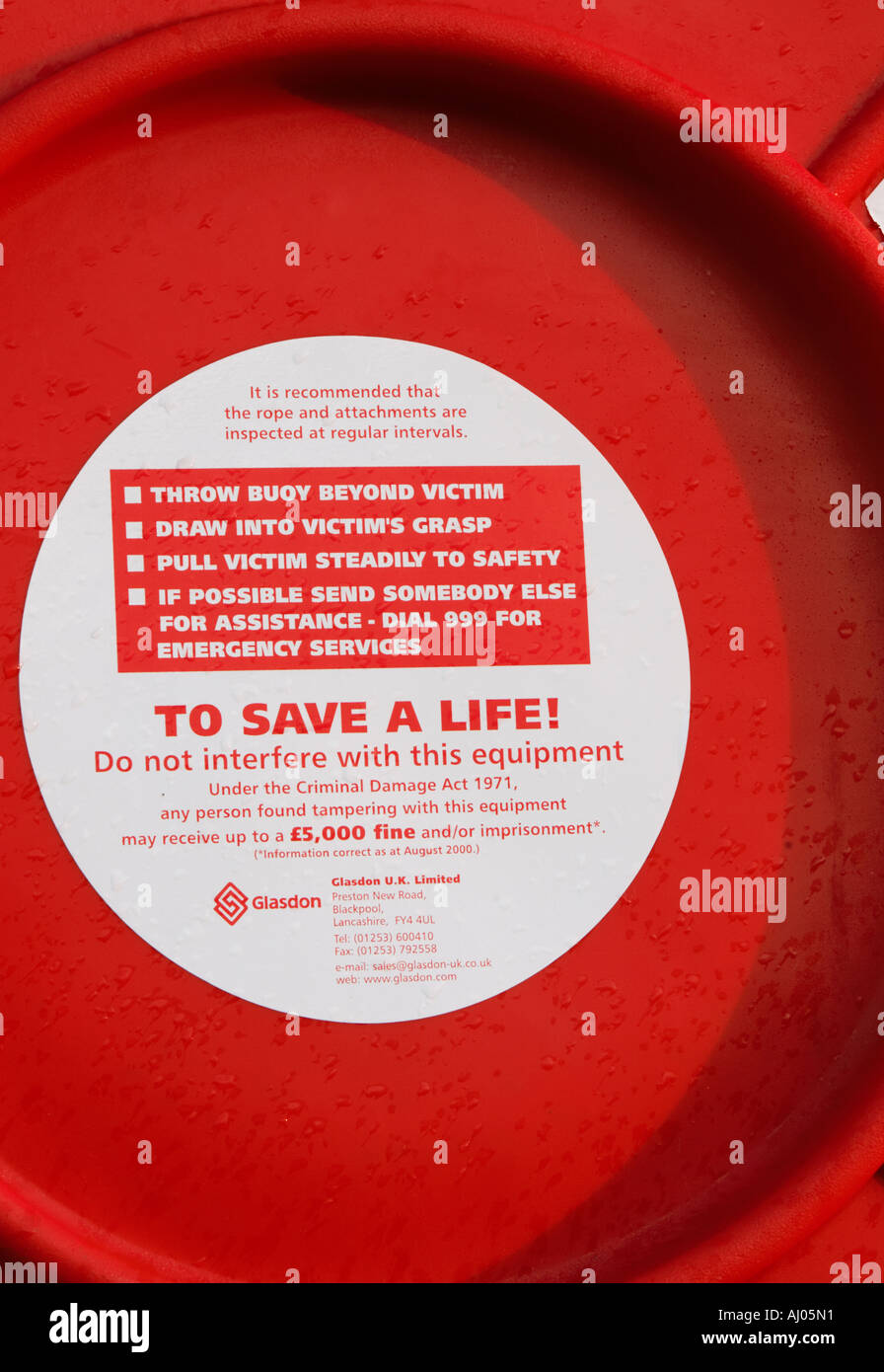 Life saving instructions hi-res stock photography and images - Alamy