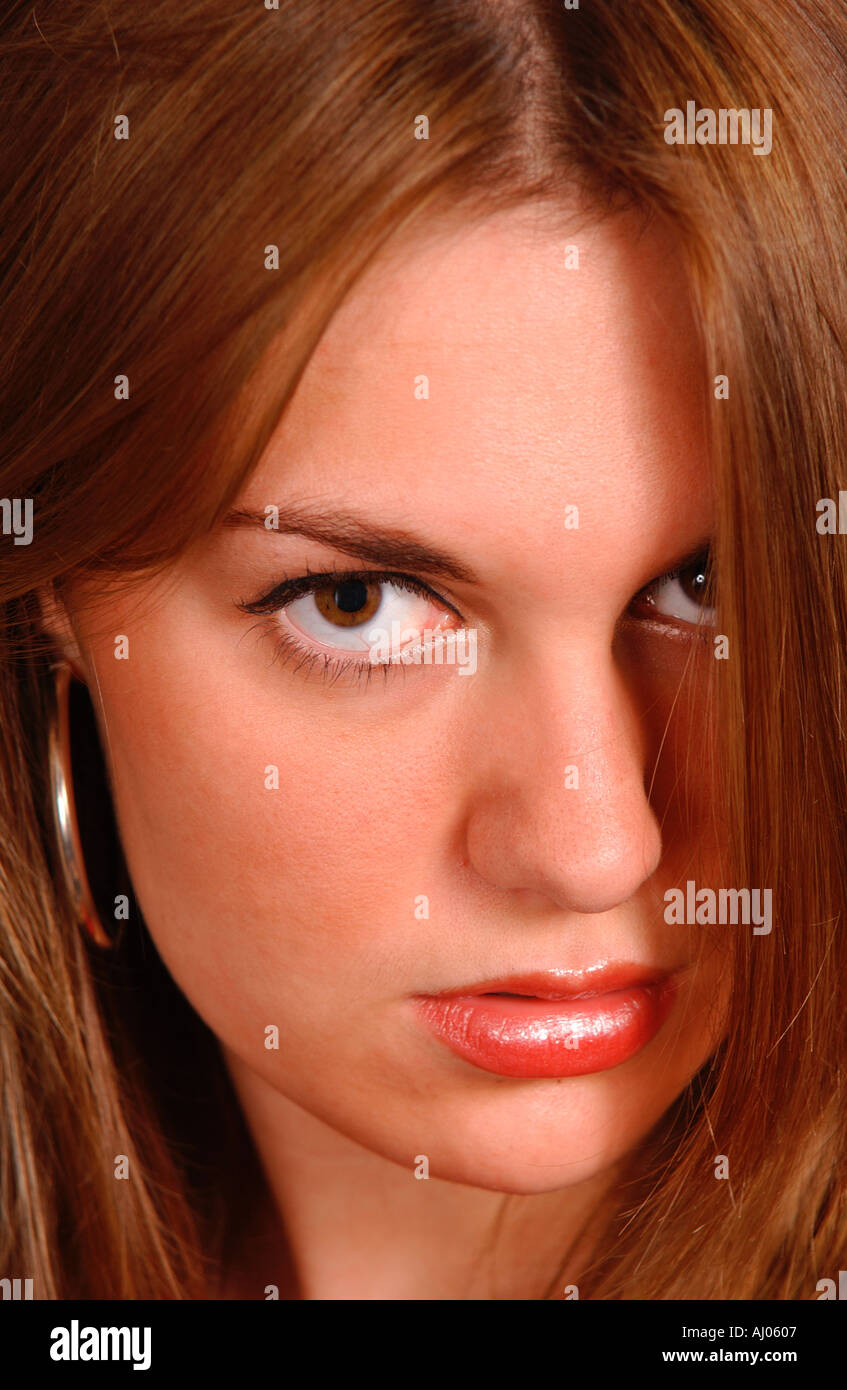 Pretty teen girl facing camera hi-res stock photography and images - Alamy