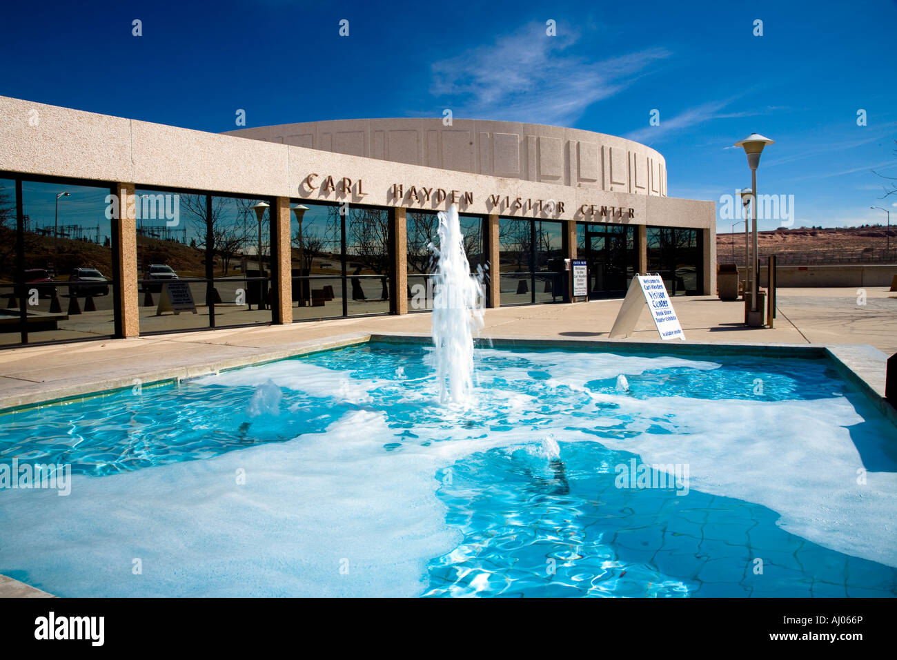 Carl Hayden Visitor centre Glen Canyon Dam at Lake Powell Page Arizona ...