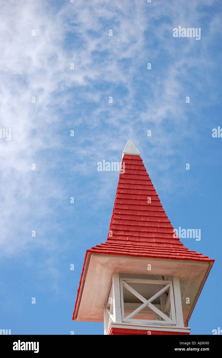 Red-roofed church, Cap Malheureux, Mauritius Stock Photo - Alamy