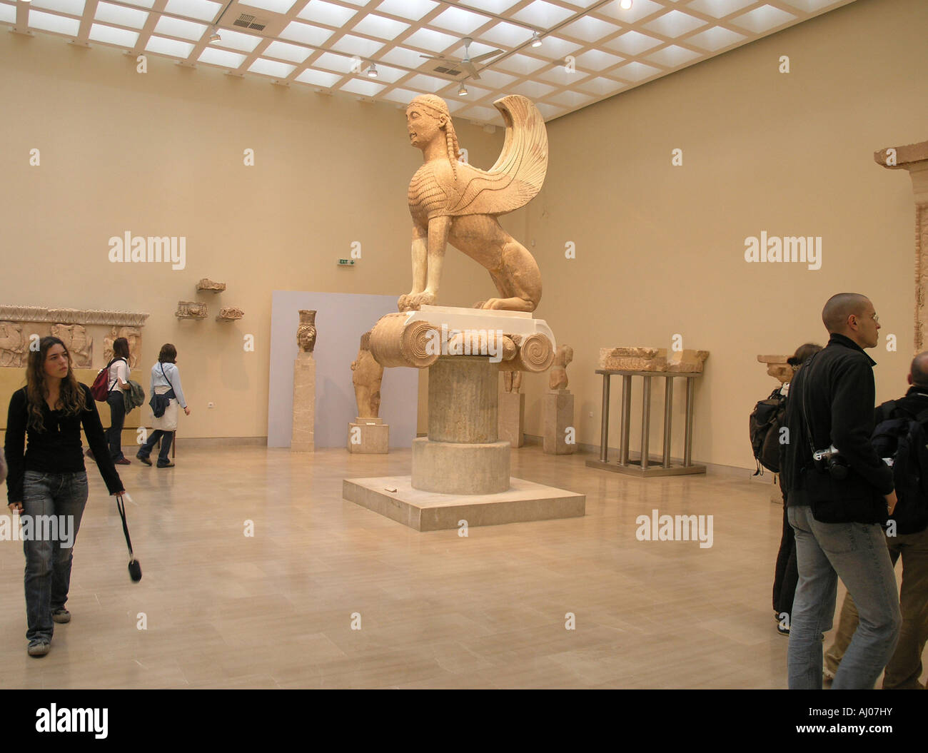 Large Sphinx of Naxos Archaeological Museum Delphi Central Greece ...