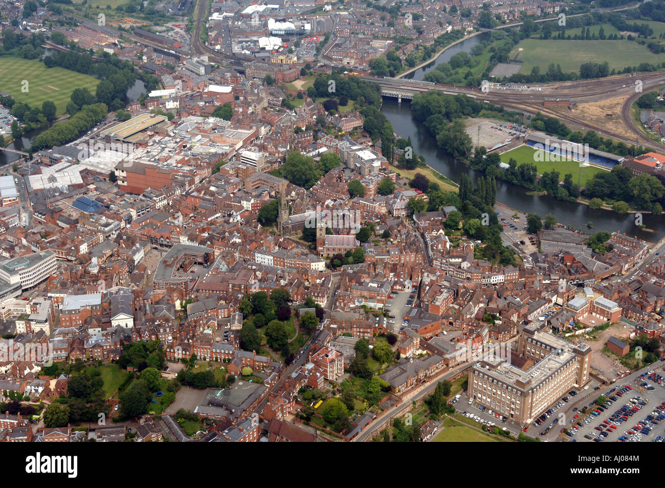 Aerial view shrewsbury hi-res stock photography and images - Alamy