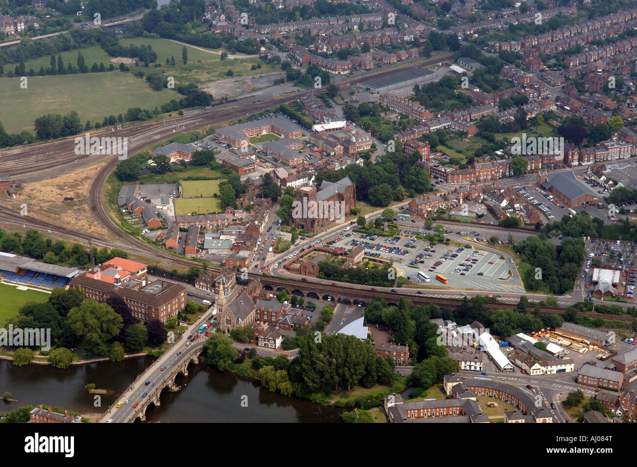 Aerial view shrewsbury hi-res stock photography and images - Alamy