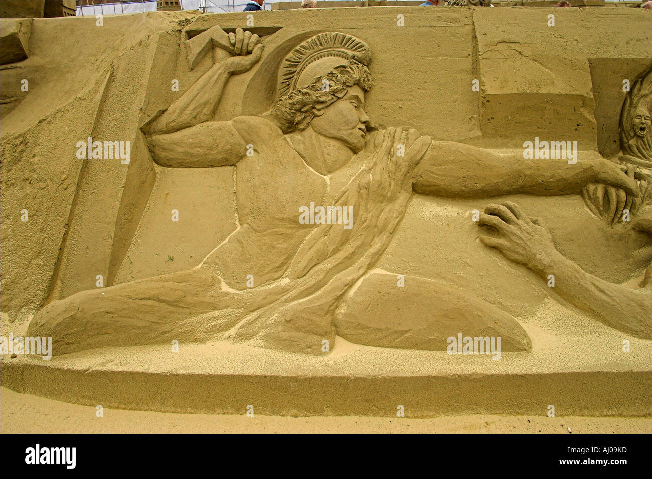 ancient Greece sand sculpture at great Yarmouth Stock Photo - Alamy