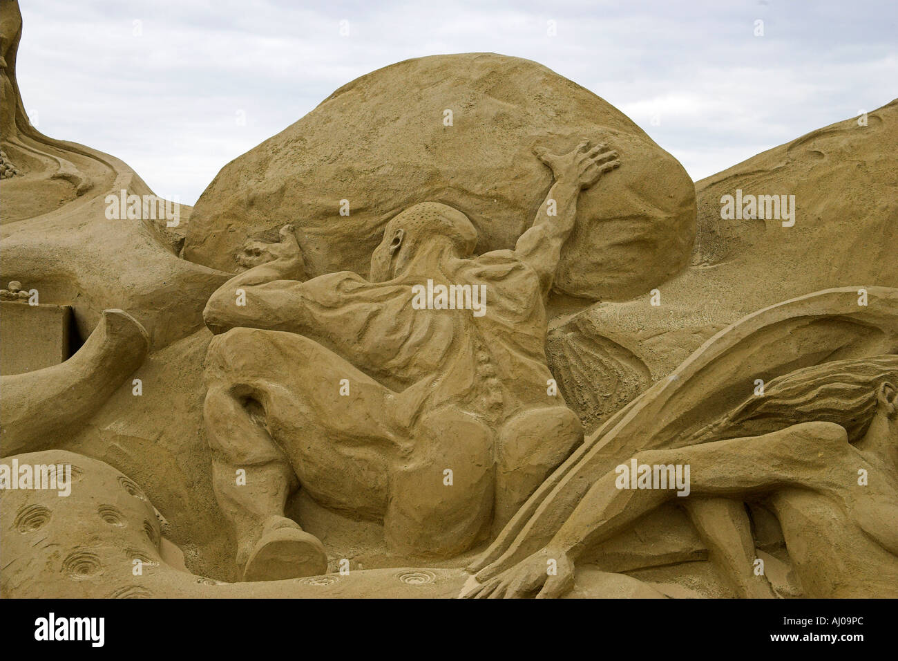 ancient Greece sand sculpture at great Yarmouth Stock Photo - Alamy
