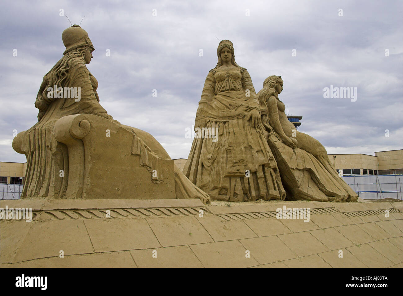 ancient Greece sand sculpture at great Yarmouth Stock Photo - Alamy