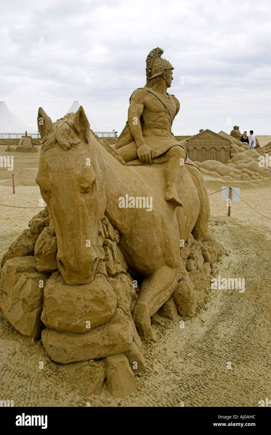 ancient Greece sand sculpture at great Yarmouth Stock Photo - Alamy