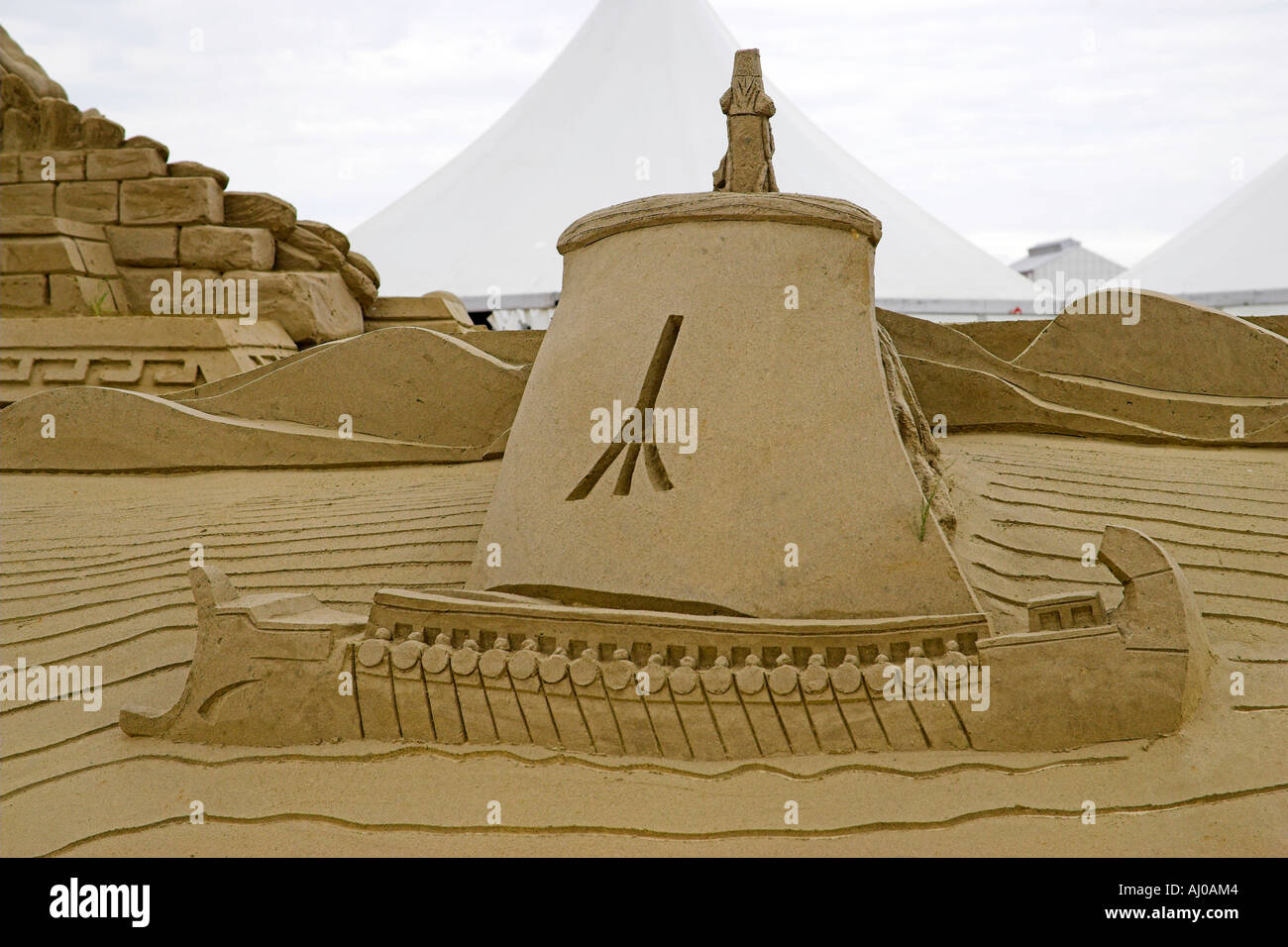 ancient Greece sand sculpture at great Yarmouth Stock Photo - Alamy