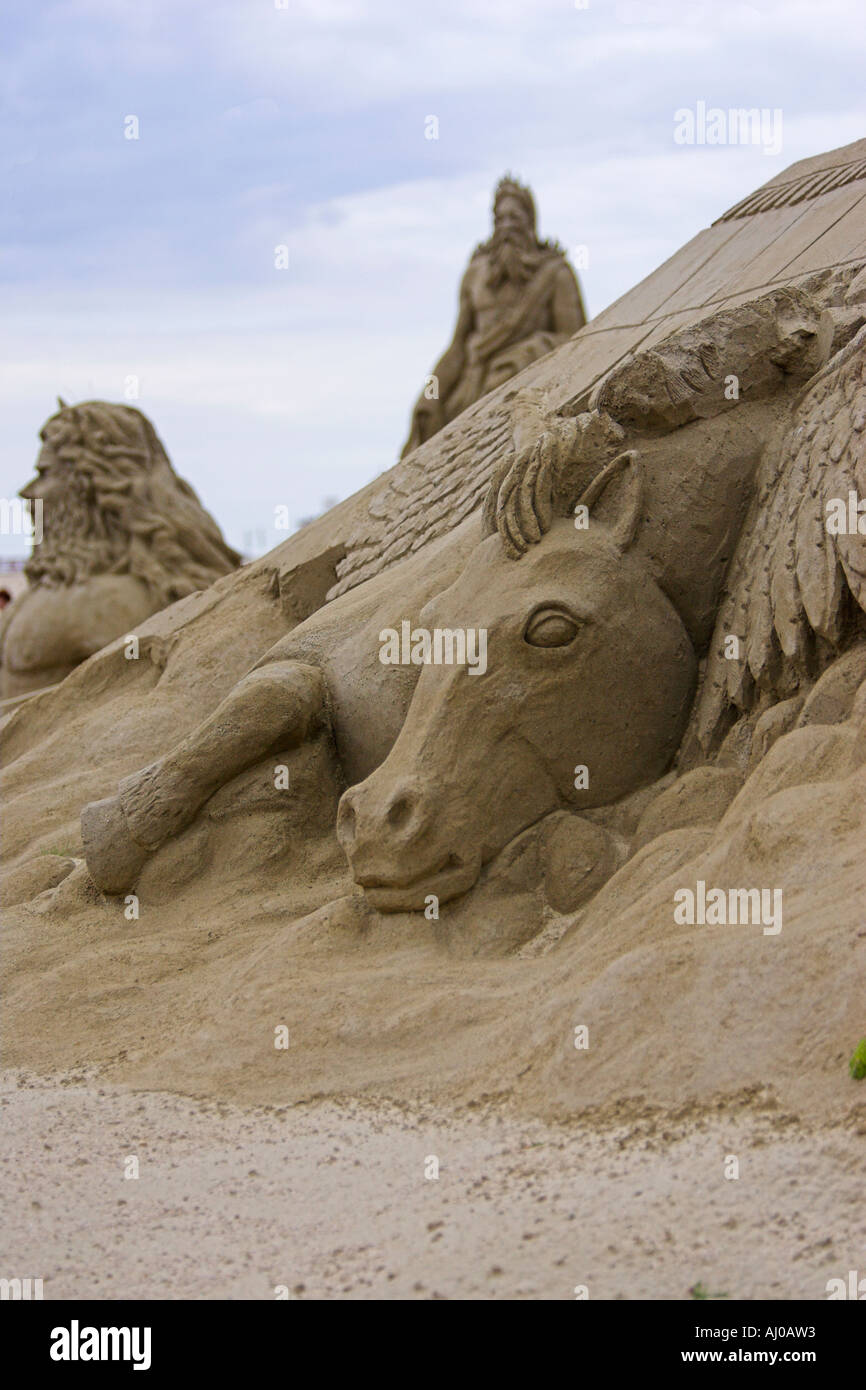 ancient Greece sand sculpture at great Yarmouth Stock Photo - Alamy