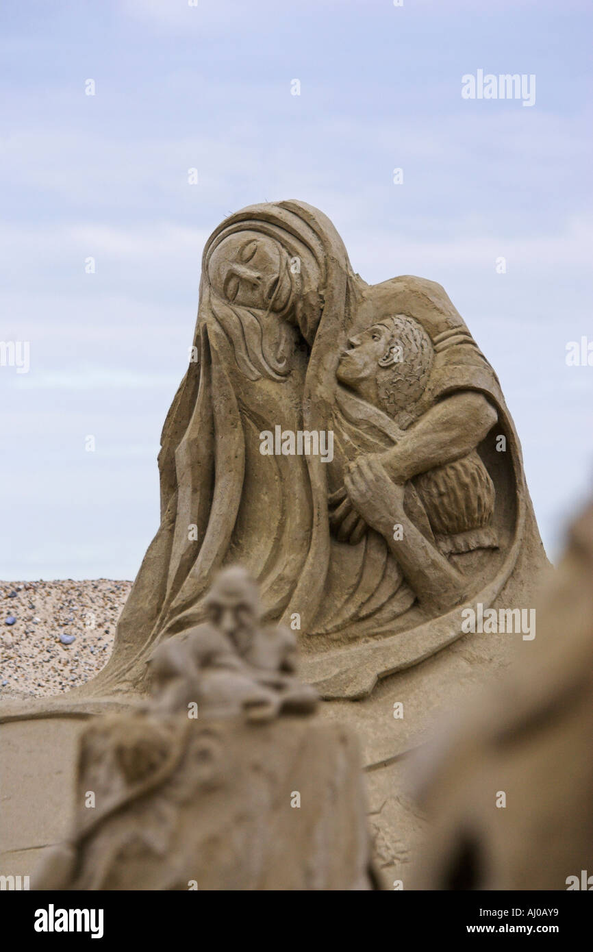 ancient Greece sand sculpture at great Yarmouth Stock Photo - Alamy