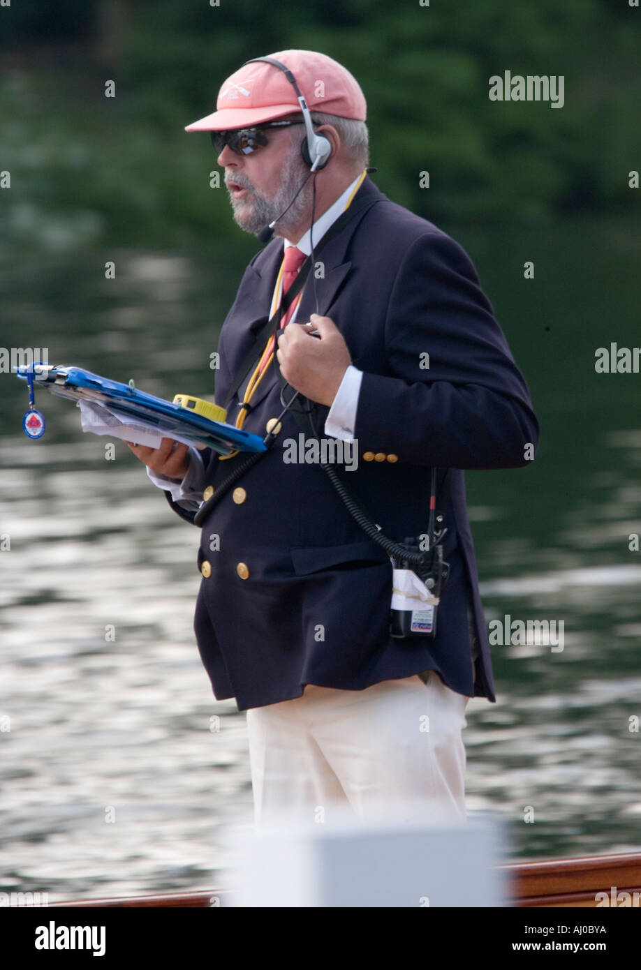 Umpire follows a race at the Henley Royal Regatta, England. 29 June ...