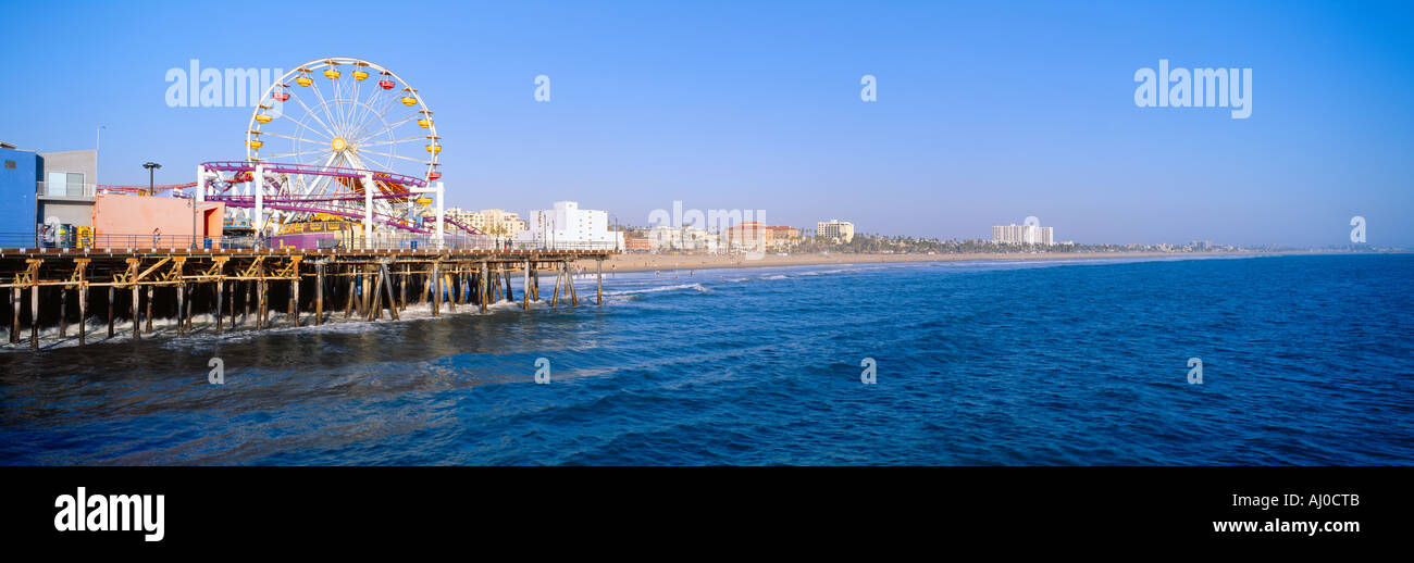 Santa Monica Pier with Ferris wheel Santa Monica California Stock Photo ...