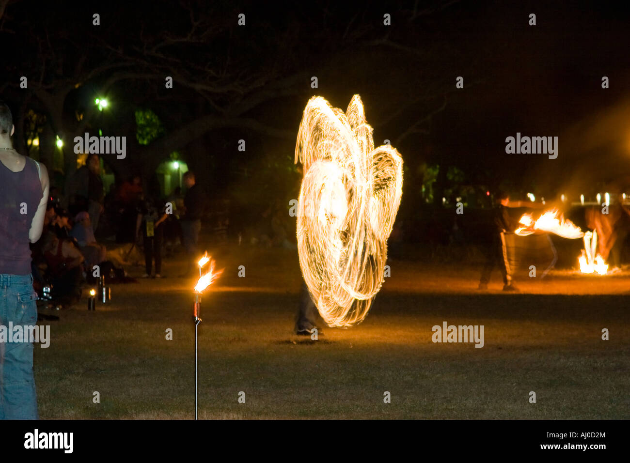 Fire Twirlers at Moonfest which is held each Full Moon at Moora Park ...