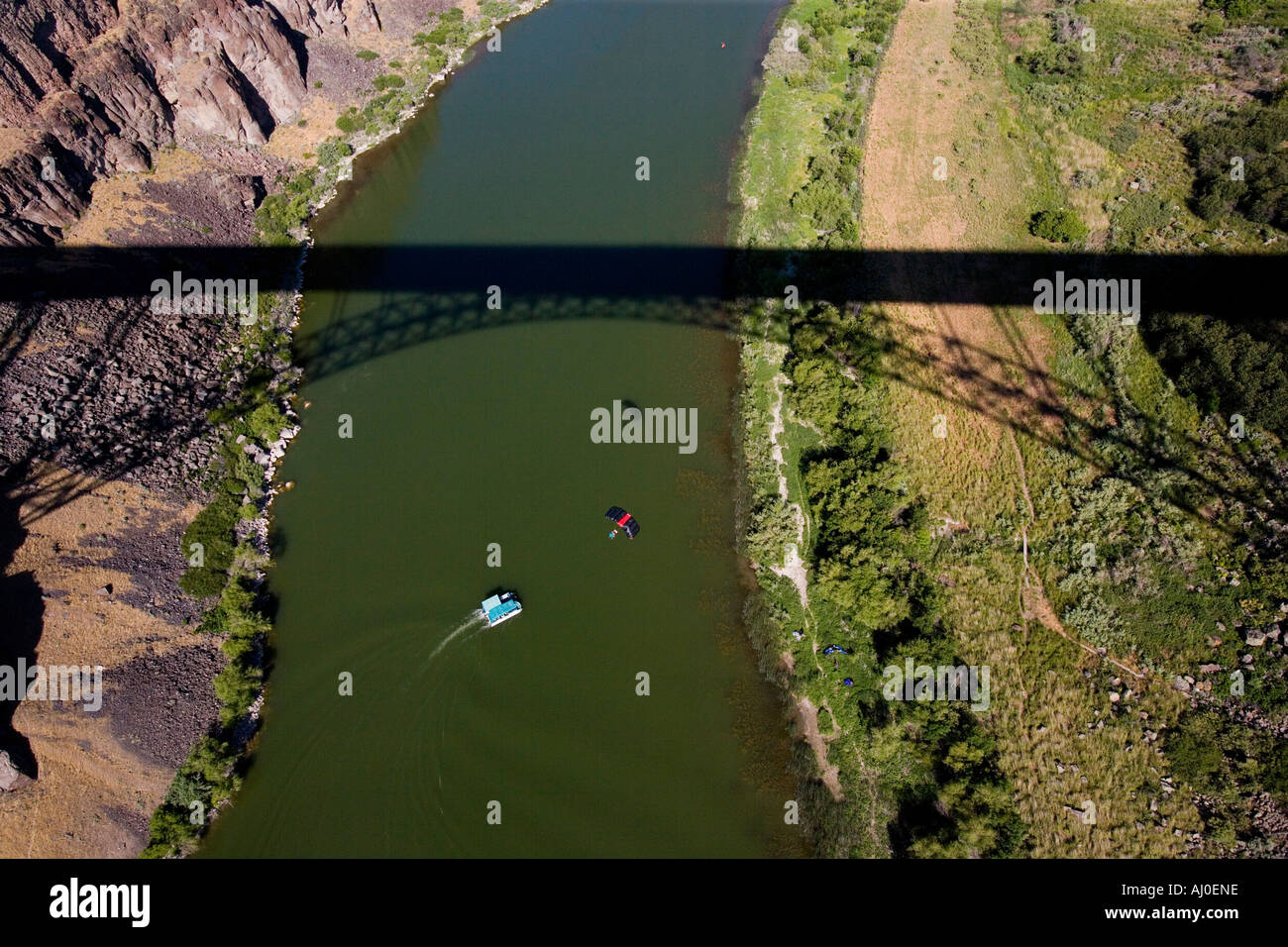 Base Jumper leaps from the Perrine Bridge in Twin Falls Idaho one of ...