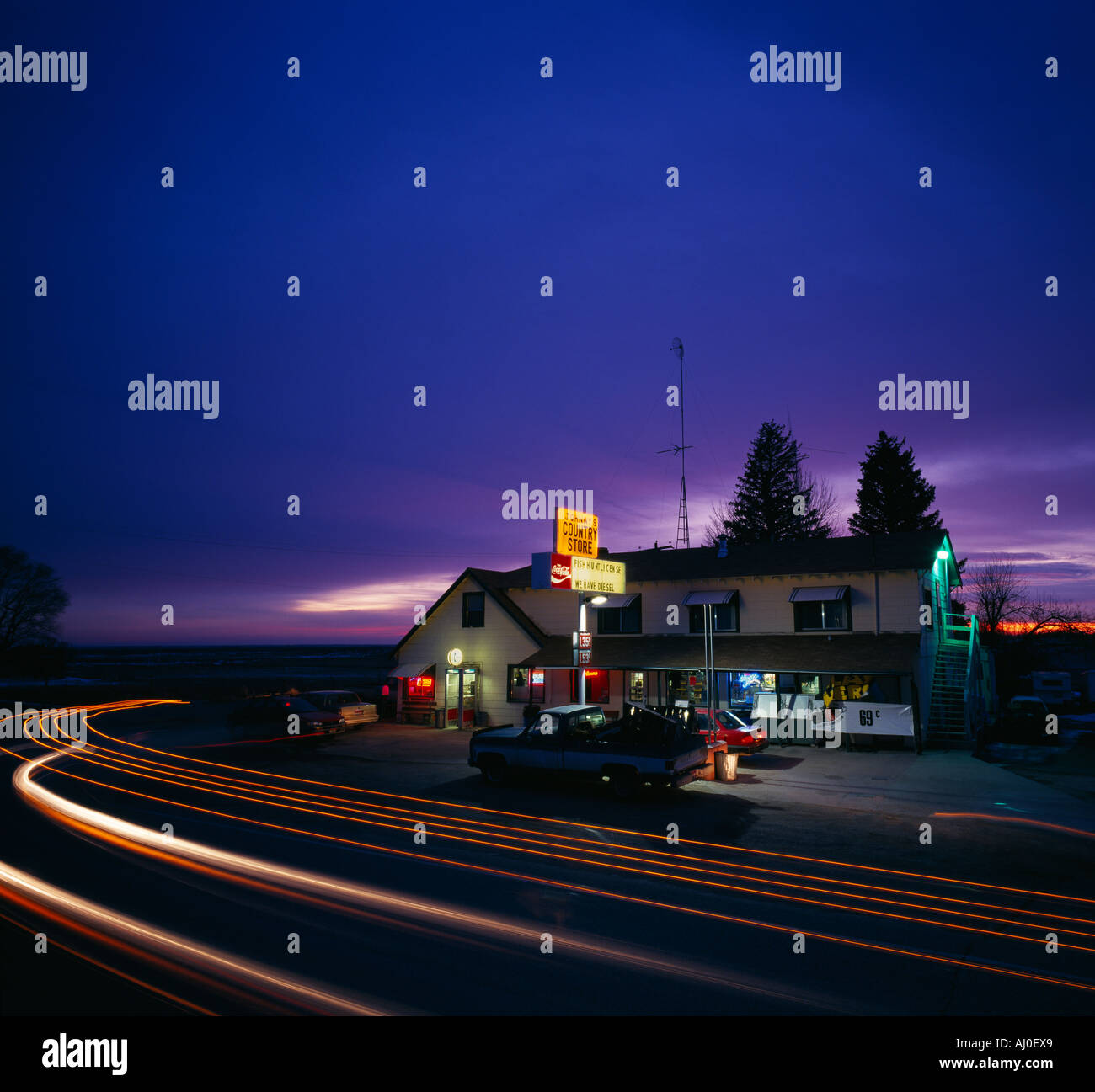 Roadside store cafe and petrol station on Highway 75 just north of ...