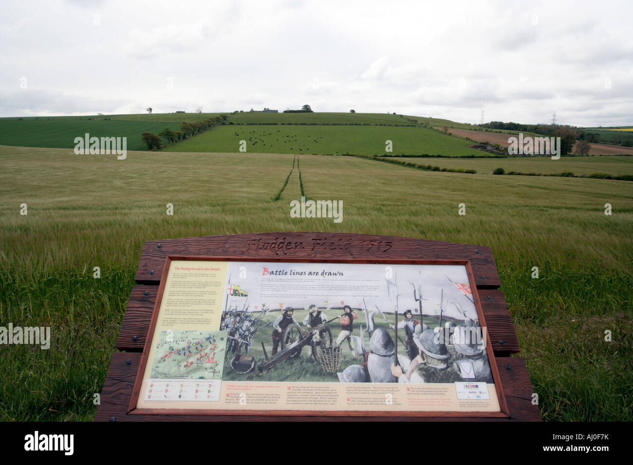 Flodden Field defeat of Scots by English 1513 Northumberland near ...