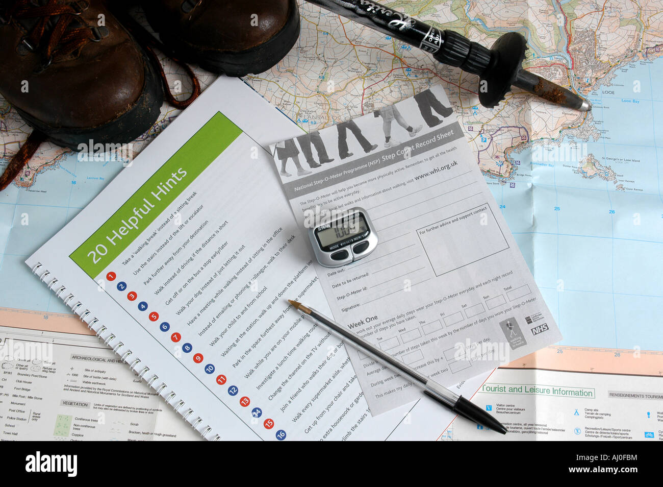 The National Step O Meter Programme NSP leaflet forms and pedometer ...