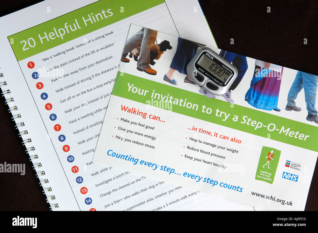The National Step O Meter Programme NSP leaflet forms and pedometer ...