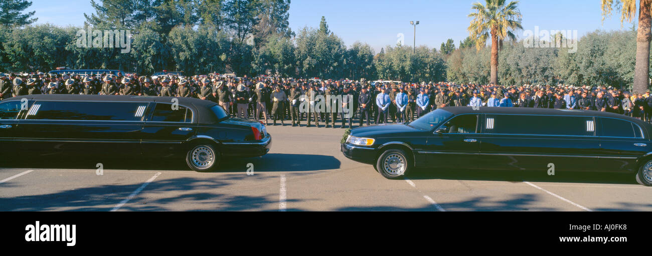 Funeral service for police officer Pleasanton California Stock Photo ...