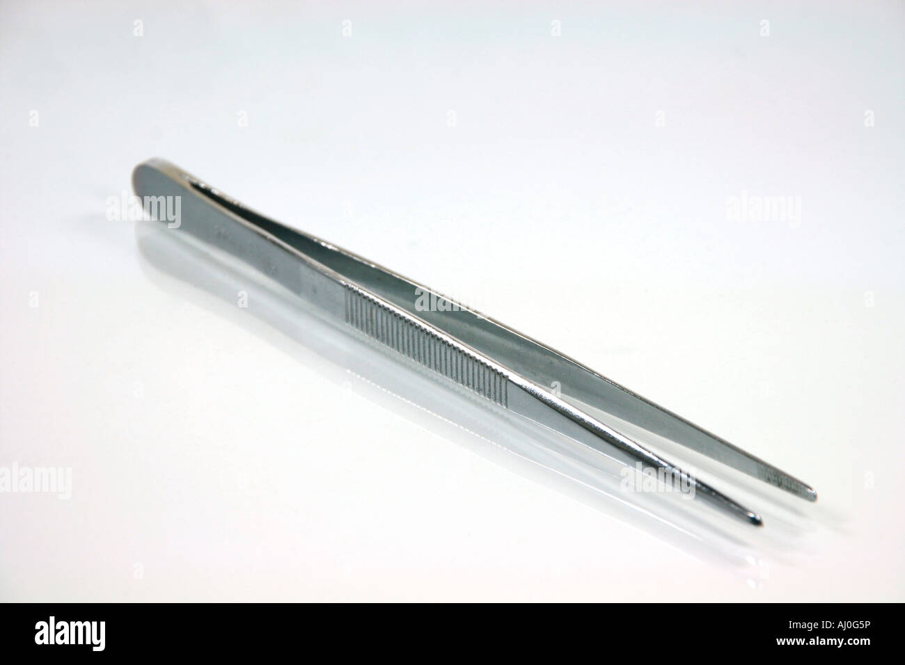 laboratory tools pincette isolated to white Stock Photo - Alamy