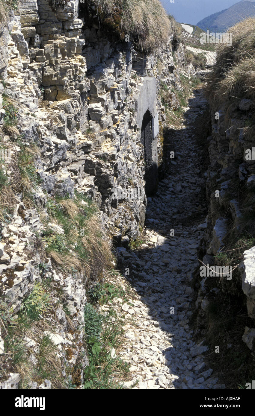World War One s trench Grappa mountain Veneto Italy Stock Photo - Alamy