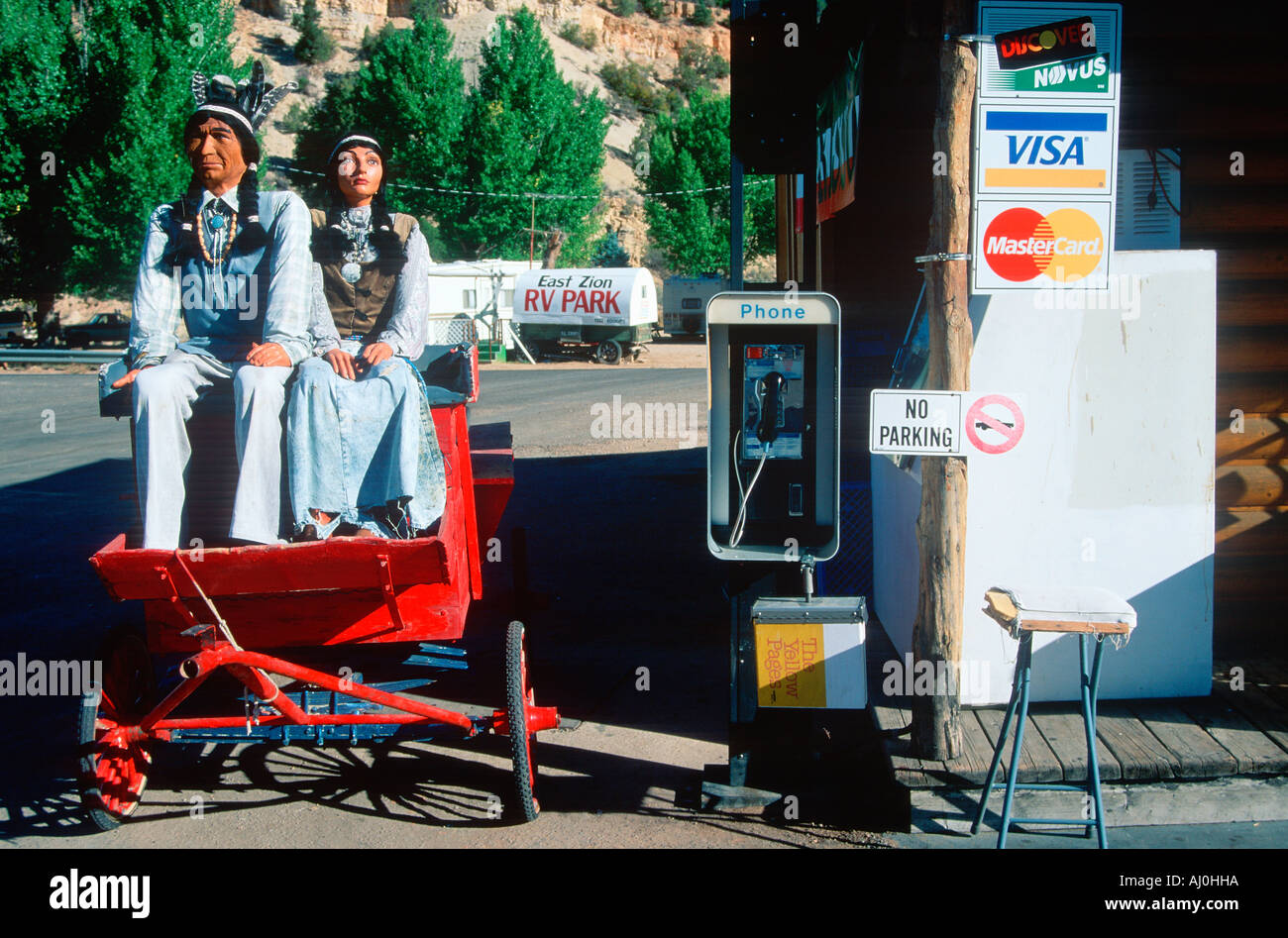 Storefront Indians at a country store East Zion UT Stock Photo - Alamy