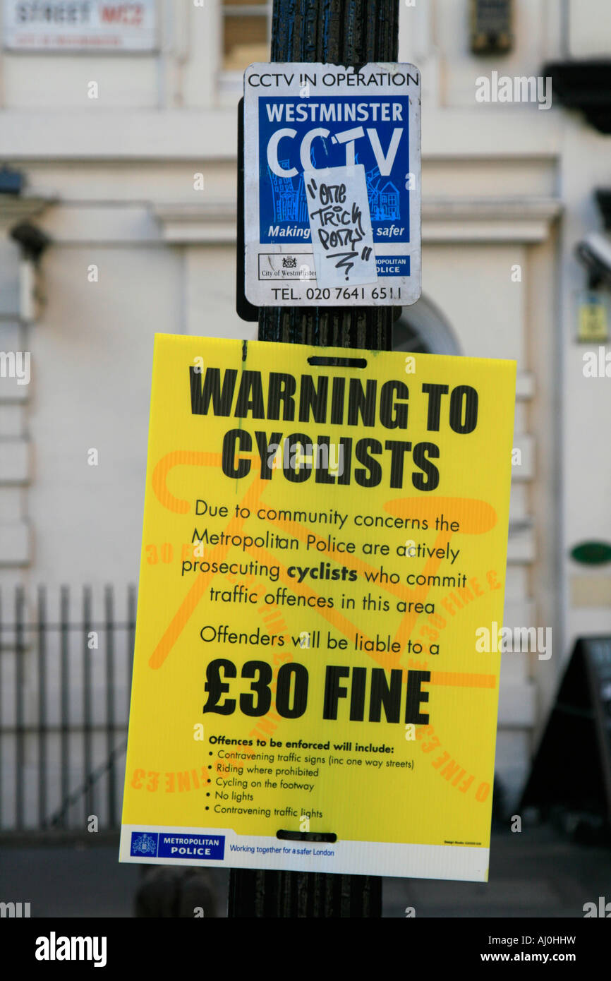 Metropolitan police sign warning police hi-res stock photography and ...
