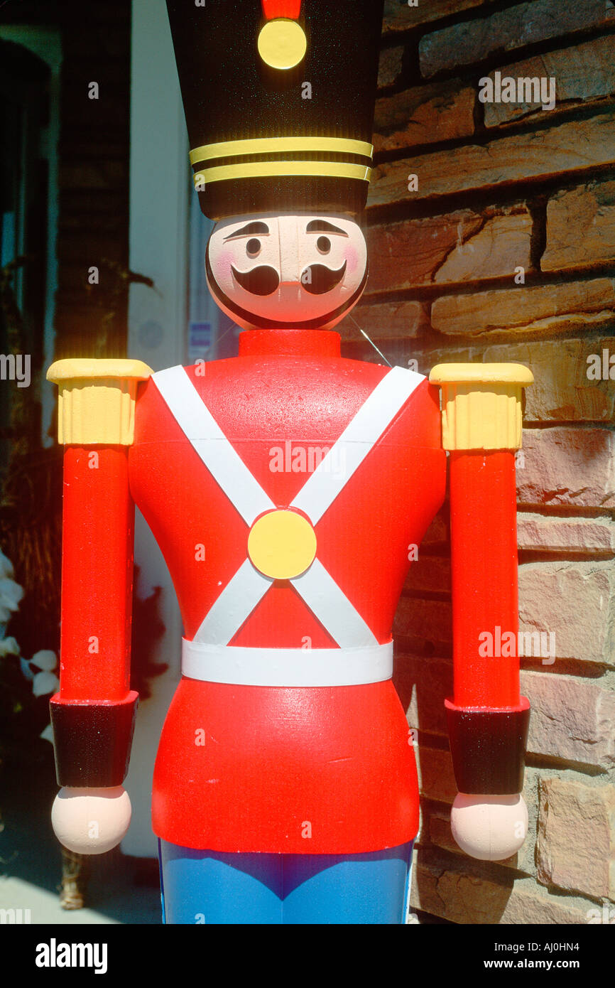 A life sized toy wooden soldier Stock Photo - Alamy