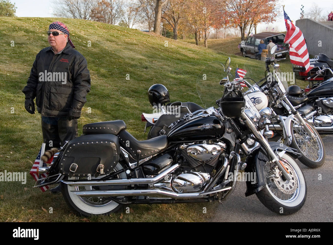 Nebraska NE USA A Veterans day ceremony at Omaha NE The Patriot Guard ...