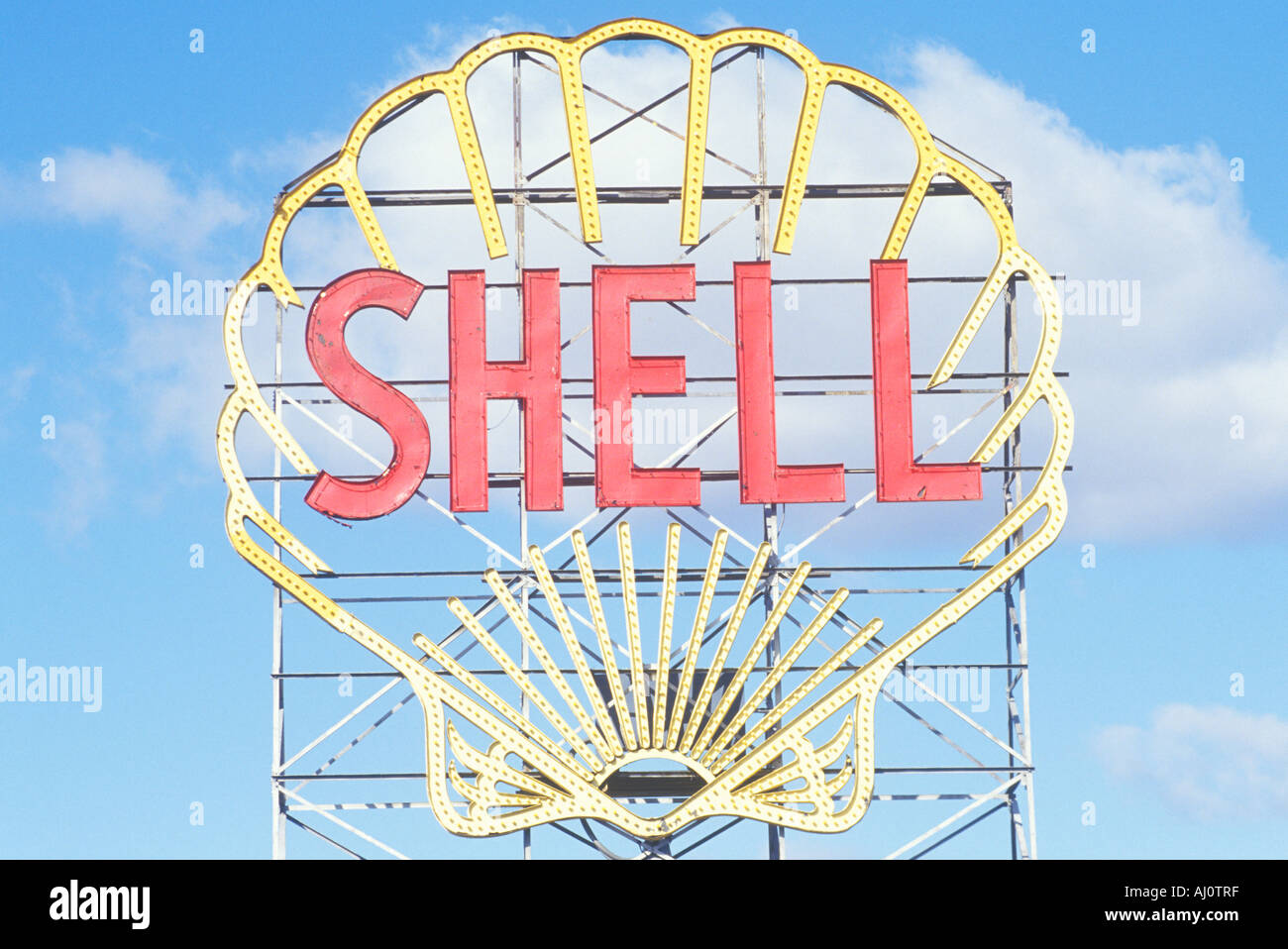 Neon sign for Shell Oil Stock Photo - Alamy