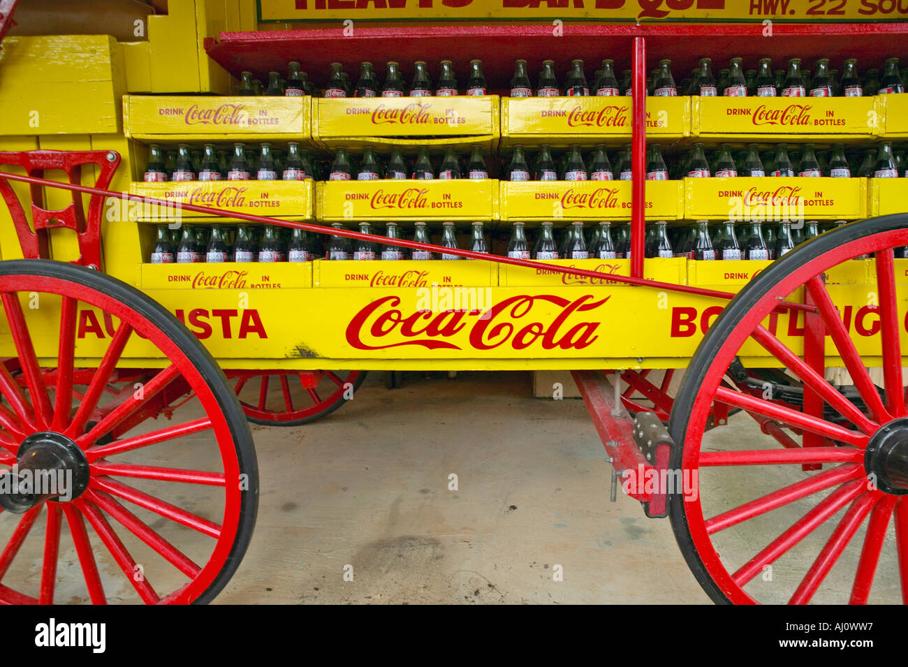 Old Coca Cola soda wagon antique in Central GA off highway 22 Stock ...