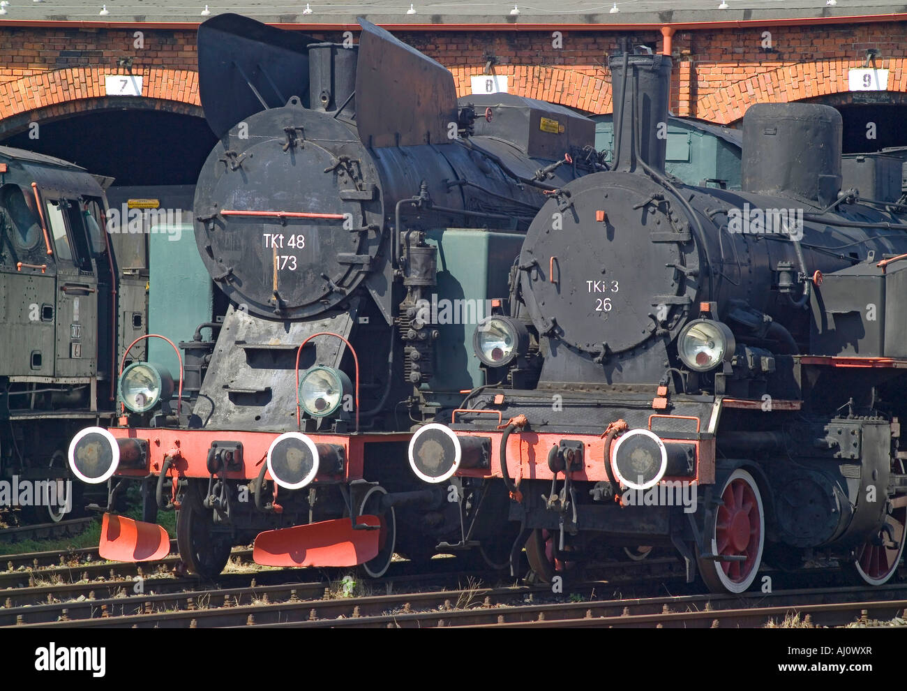 Steam engines locomotives Tkt 48 and Tki 3 Stock Photo - Alamy