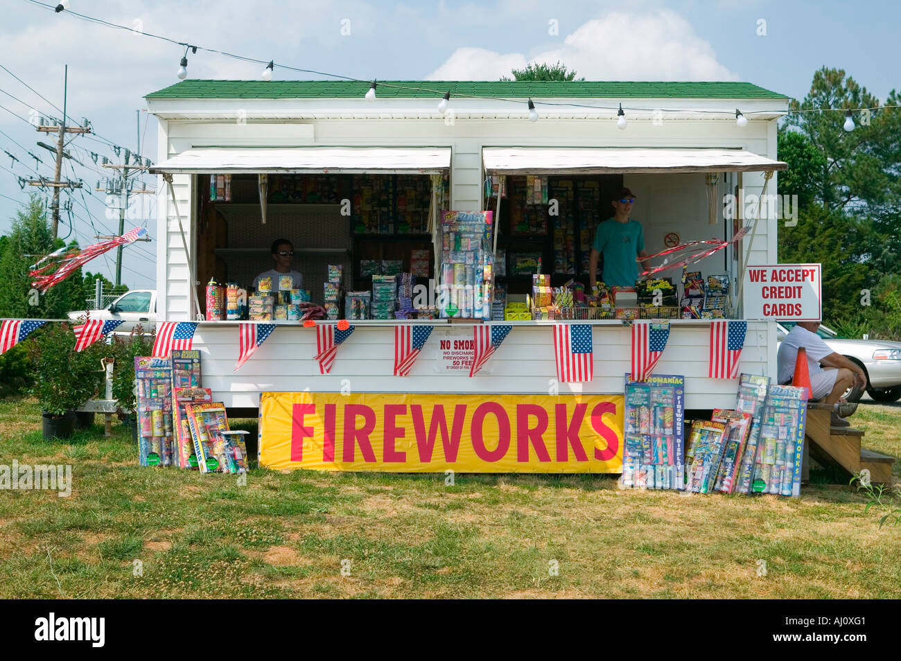 Fireworks stand on route 29 in rural Virginia Stock Photo - Alamy