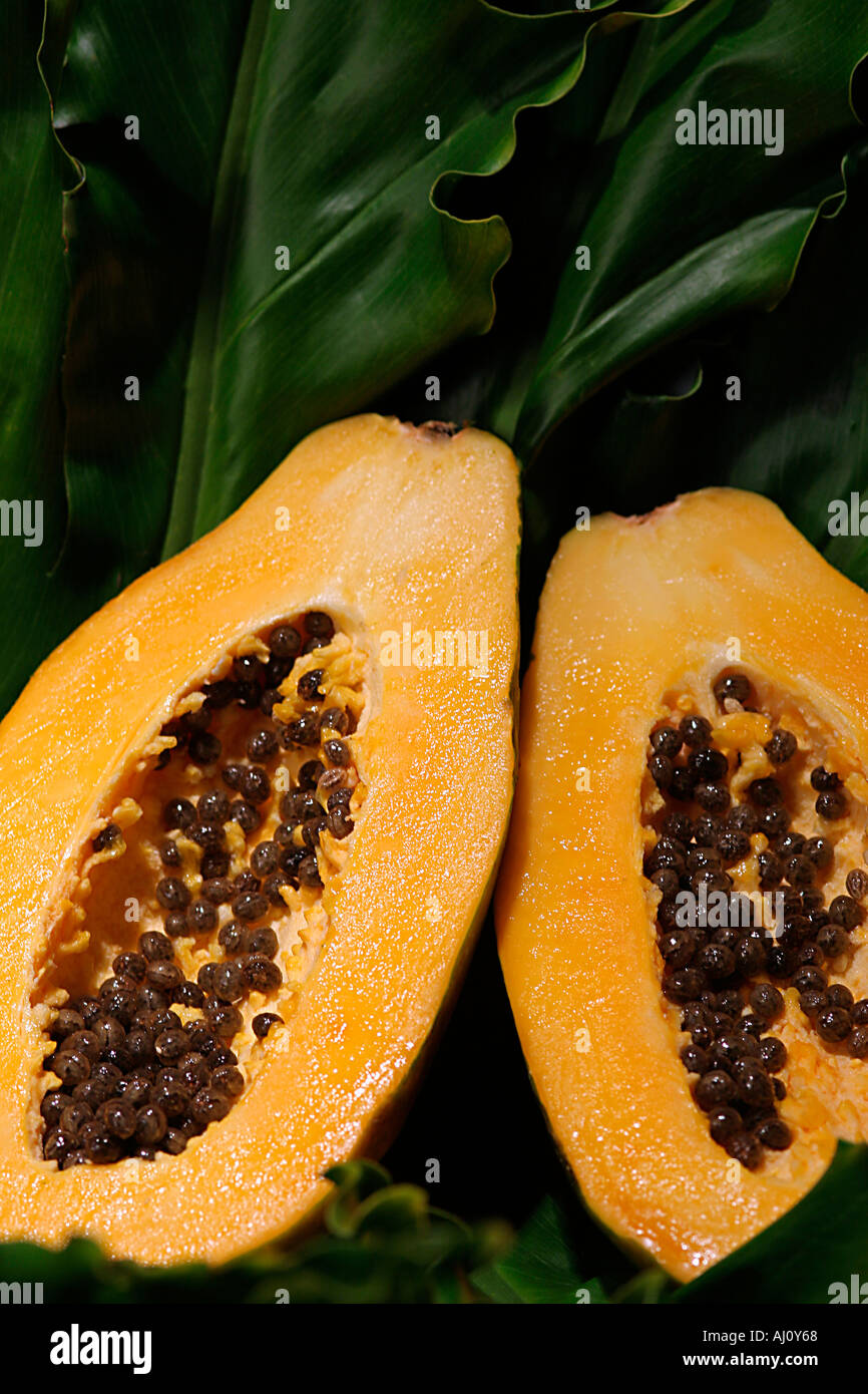Tropical Fruits Gold Papaya Stock Photo - Alamy
