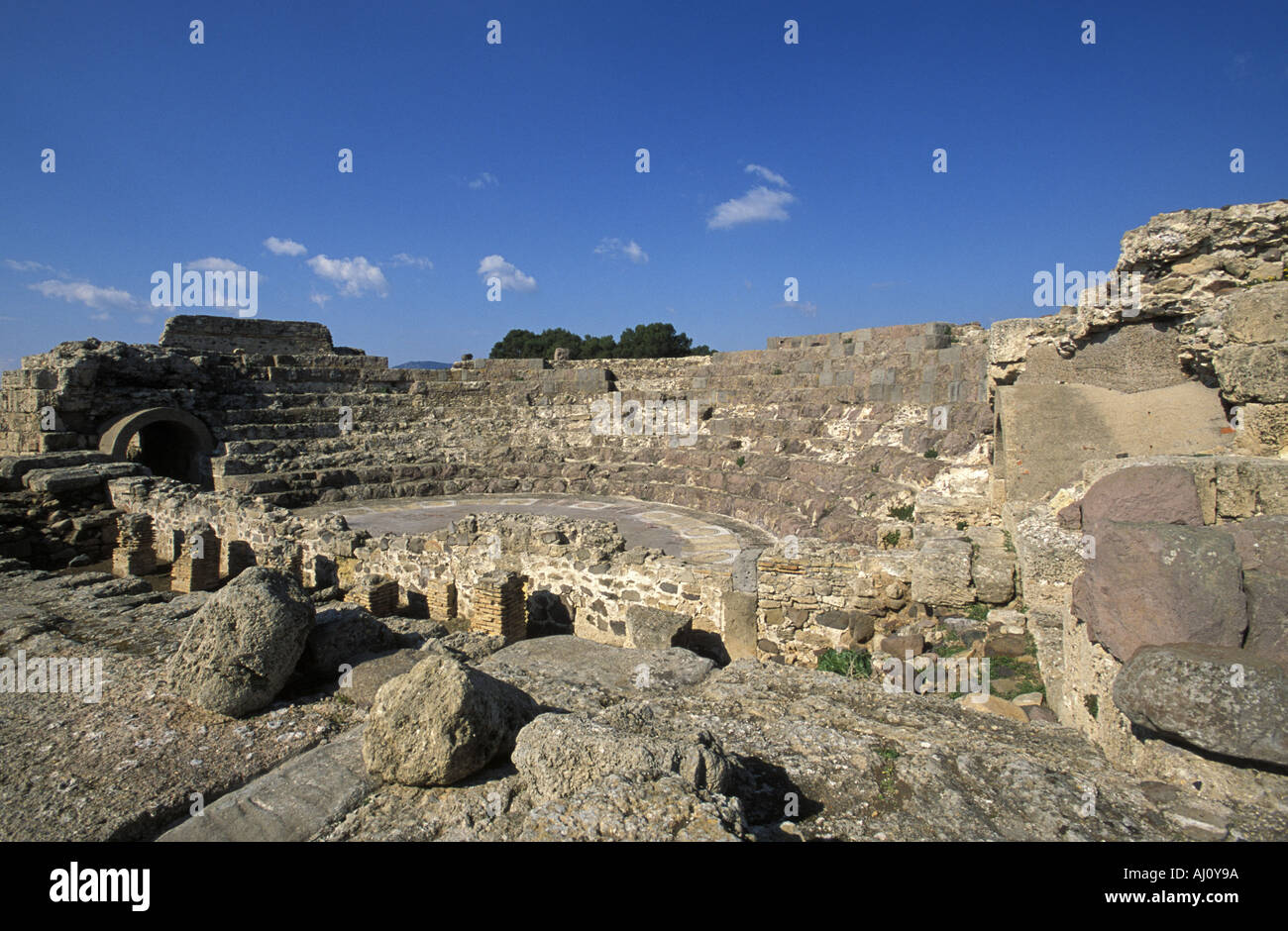 Roman ruins Nora Sardinia Italy Stock Photo - Alamy