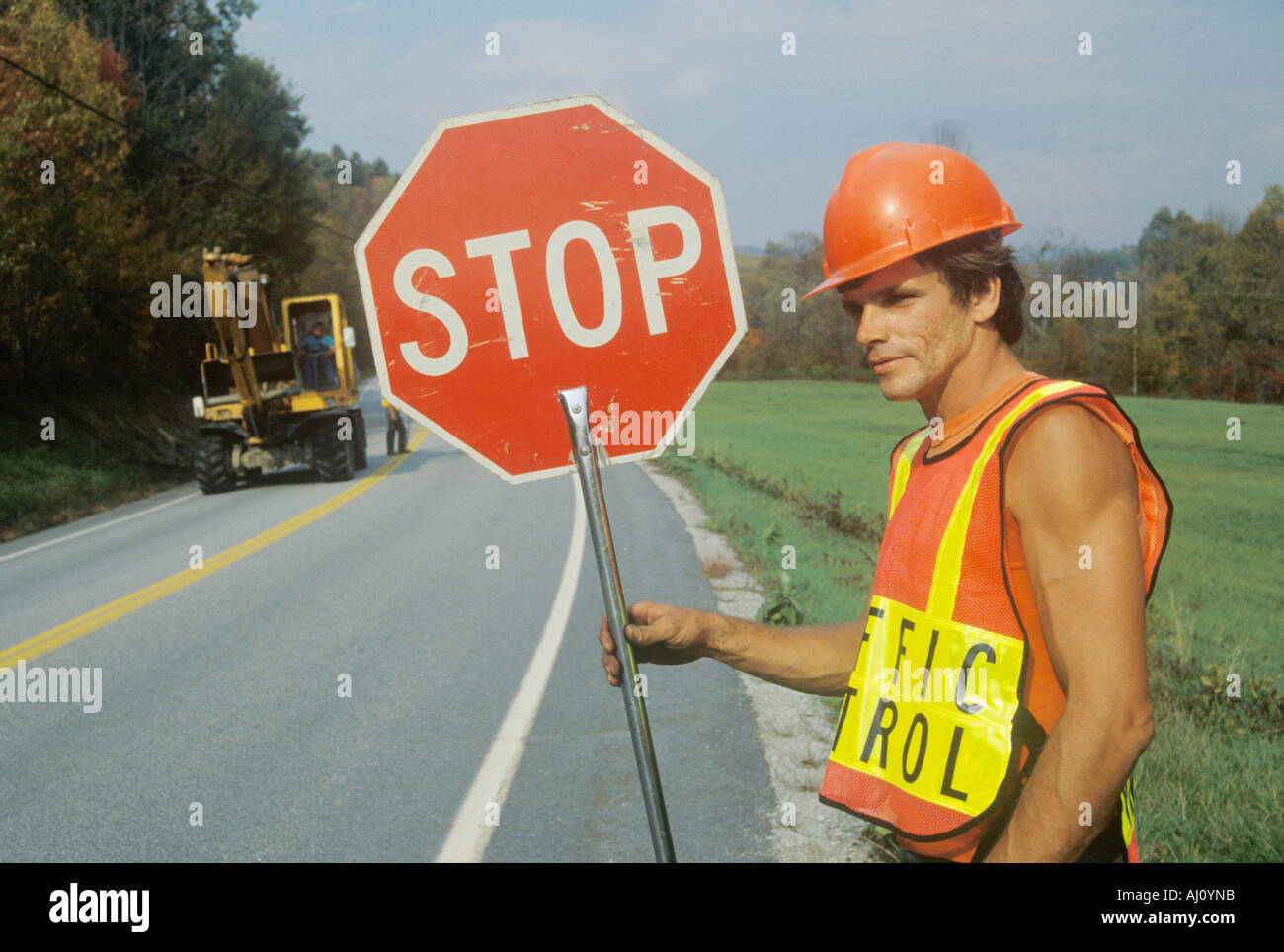 Traffic control on a highway Stock Photo - Alamy