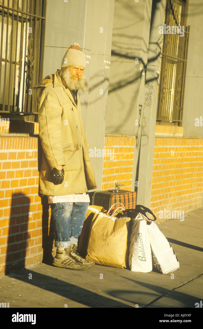 Homeless man with his belongings hi-res stock photography and images ...