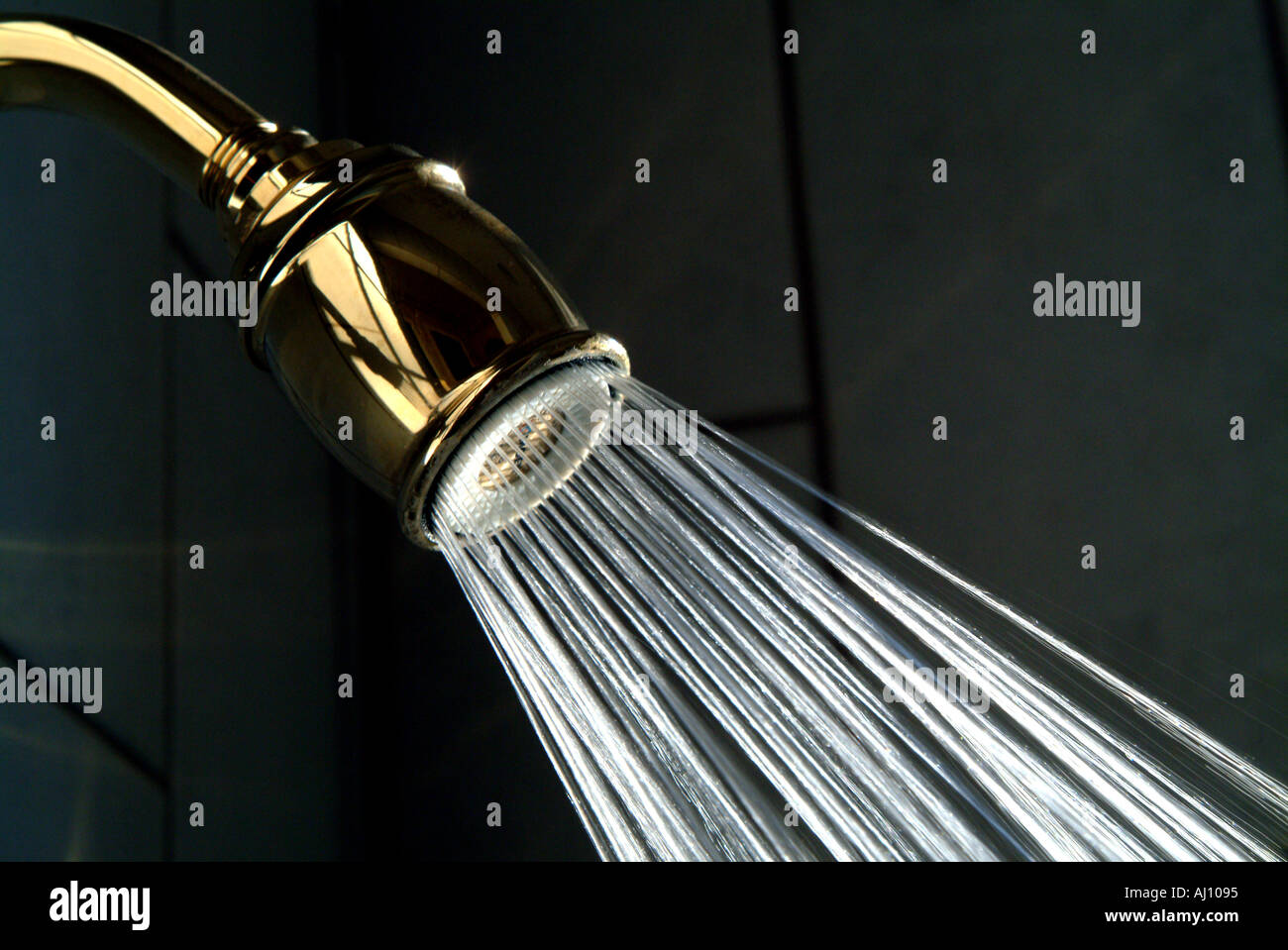 Shower spraying water Stock Photo - Alamy