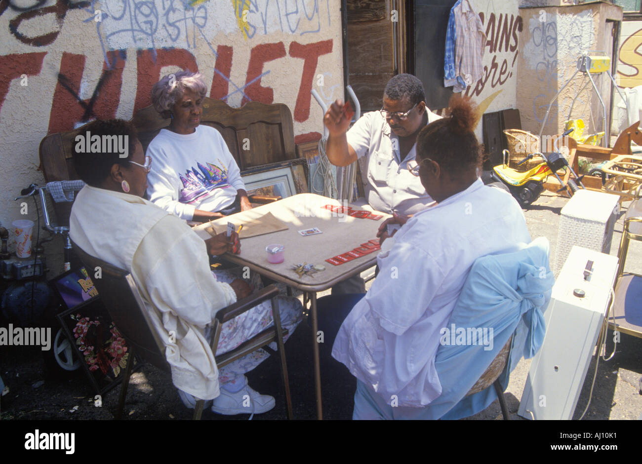 African American senior citizens playing cards Los Angeles CA Stock ...