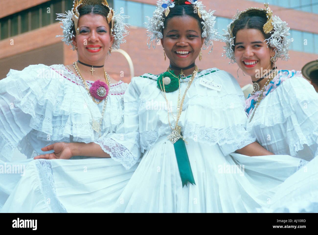 Trio of Caribbean dancers in traditional costumes Liberty Weekend ...