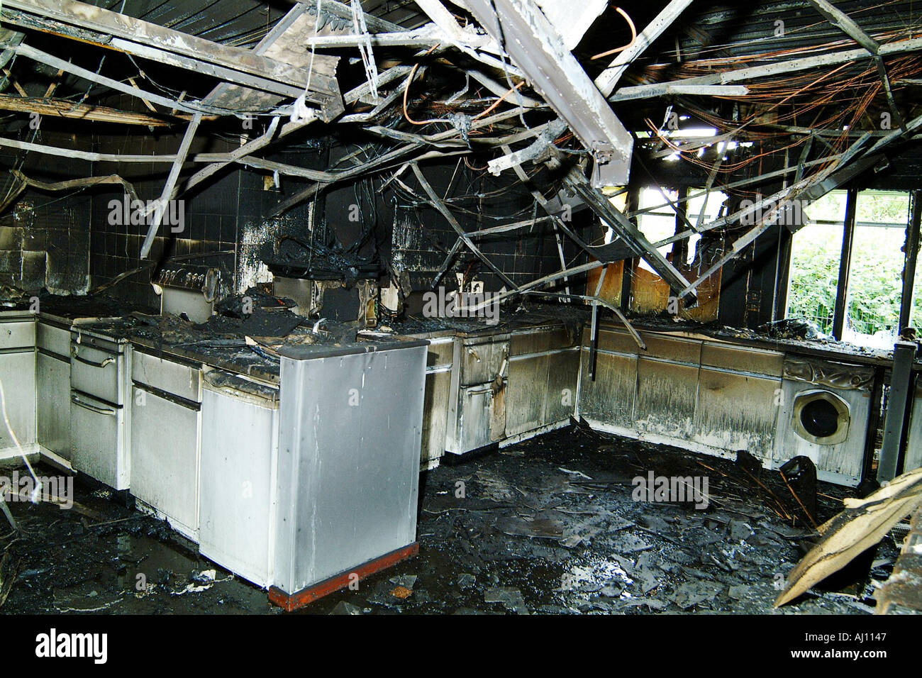 Fire damaged school classroom hi-res stock photography and images - Alamy