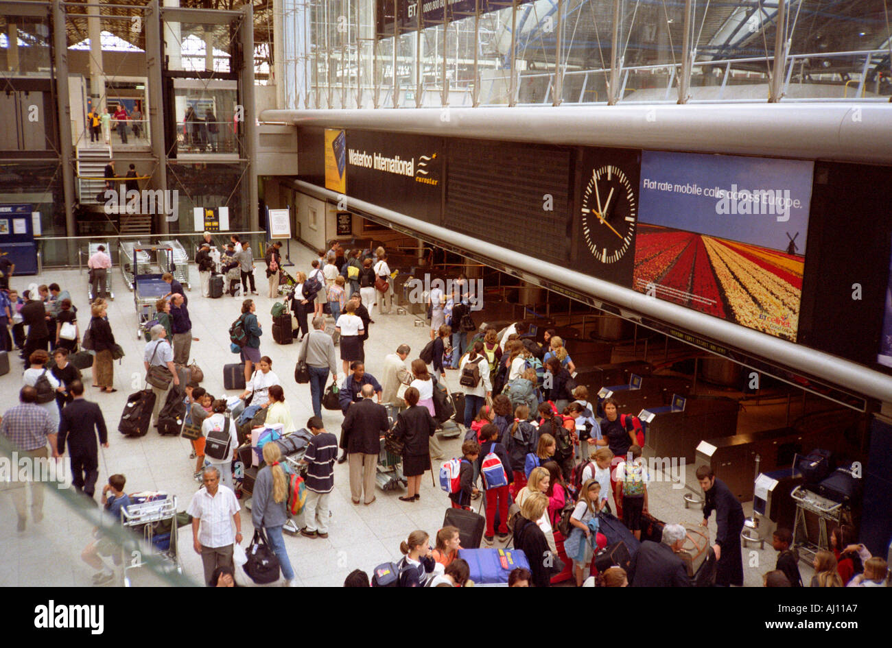 London Waterloo Eurostar Train Station London General View July 2003 ...