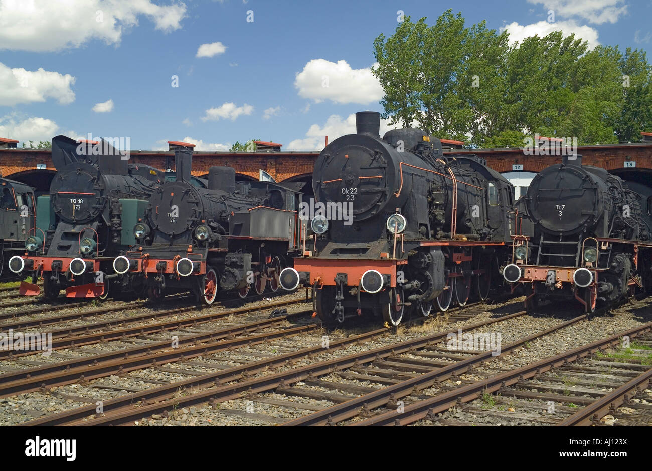 Steam engines locomotives Stock Photo - Alamy